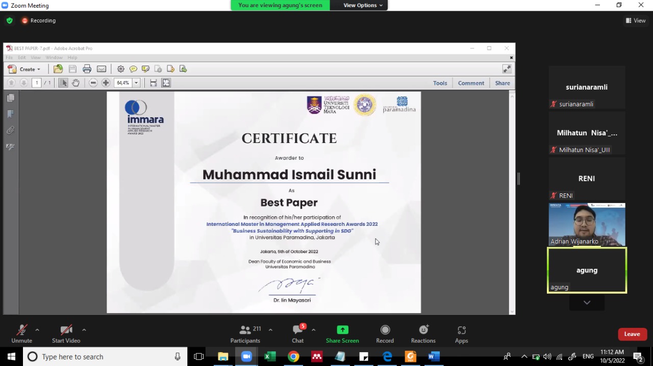 Ismail and Milha's View in IMMARA: Revealing the MSMEs with Greater Entrepreneur Competency upon ...